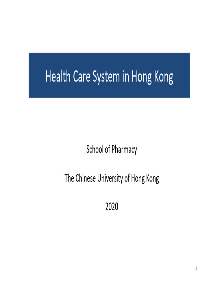 Hong Kong Healthcare System Overview | PDF | Medical Specialties ...