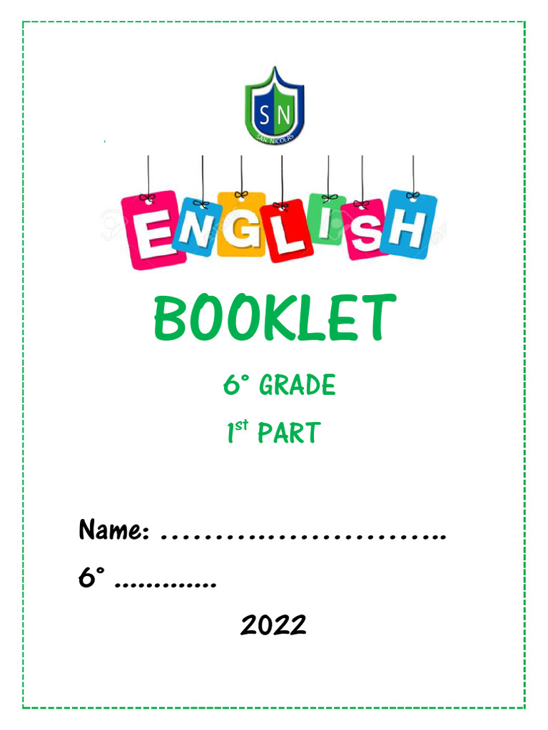 Language Booklet 6° Grade 1st Part | PDF