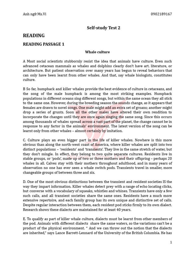SB Self-Study Test 2 | PDF | Coral Reef | Coral