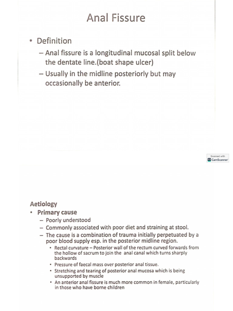 Painful Perianal Conditions | PDF
