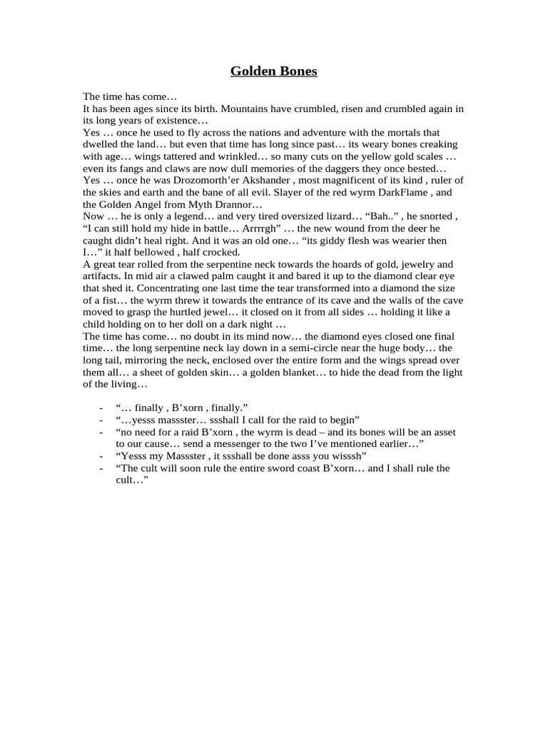 Golden Bones | PDF