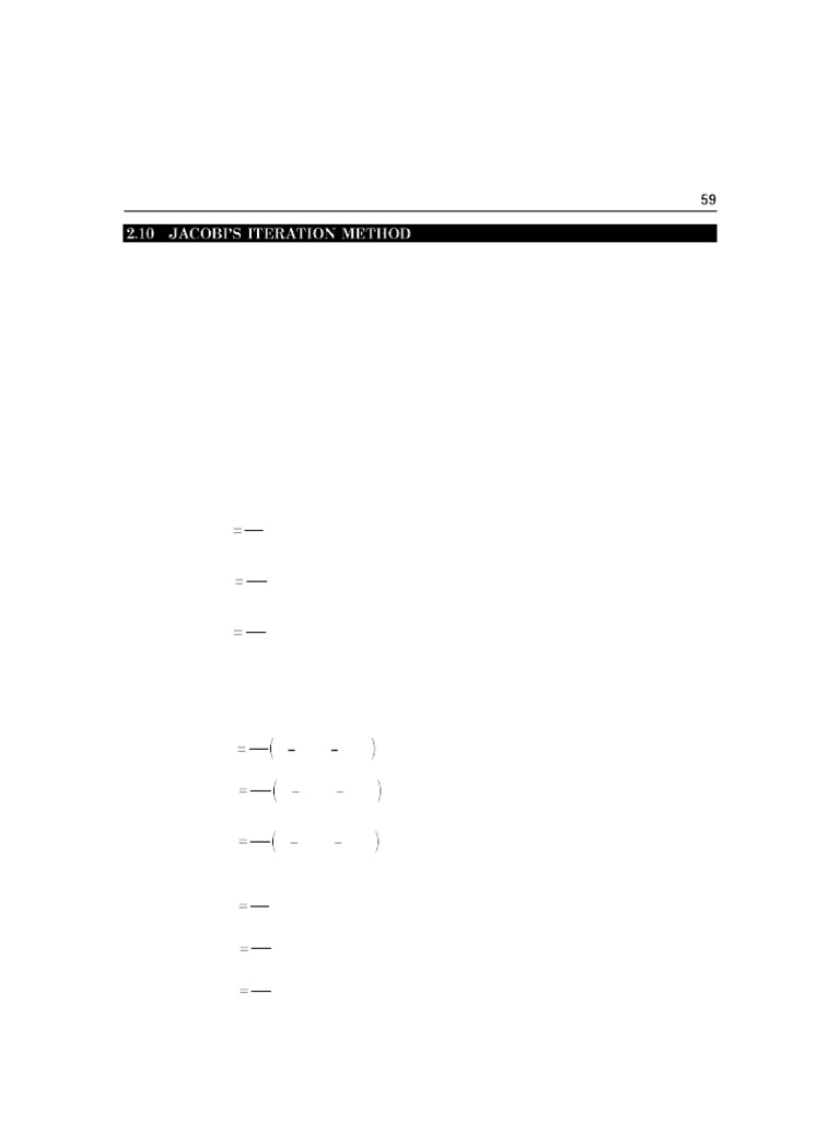 Jacobi Iteration for Linear Equations | PDF | Matrix (Mathematics ...
