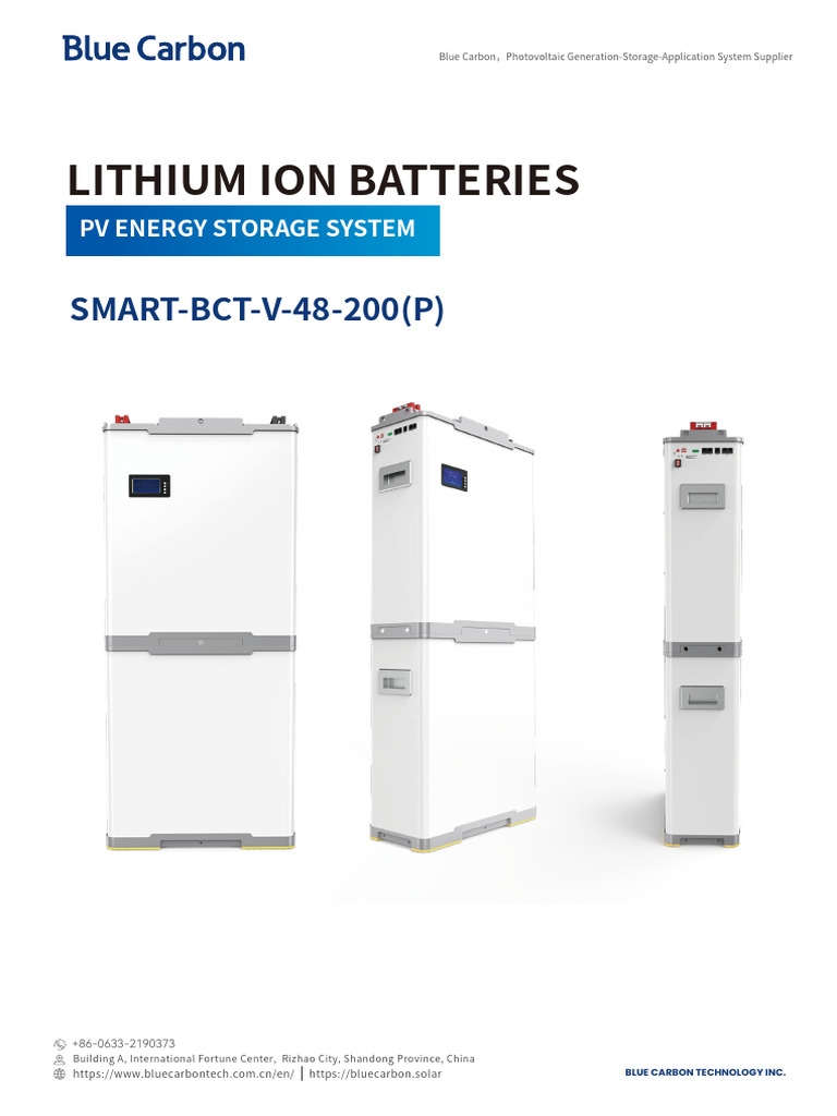SMART BCT V 48 200 (P) Lithium Battery Blue Carbon | PDF ...