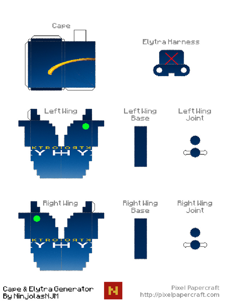 Minecraft Cape and Elytra | PDF