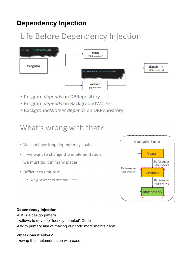 Dependency Injection | PDF | Computer Engineering | Software Architecture