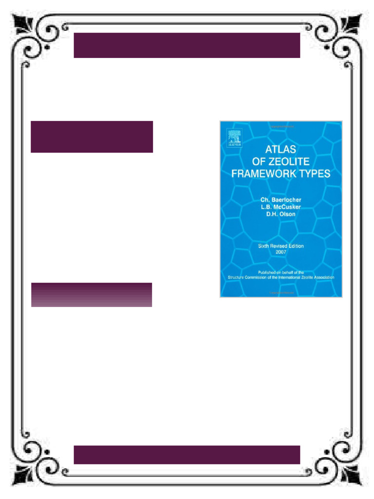 Atlas of Zeolite Framework Types 6th Edition Ch. Baerlocher ebook ...