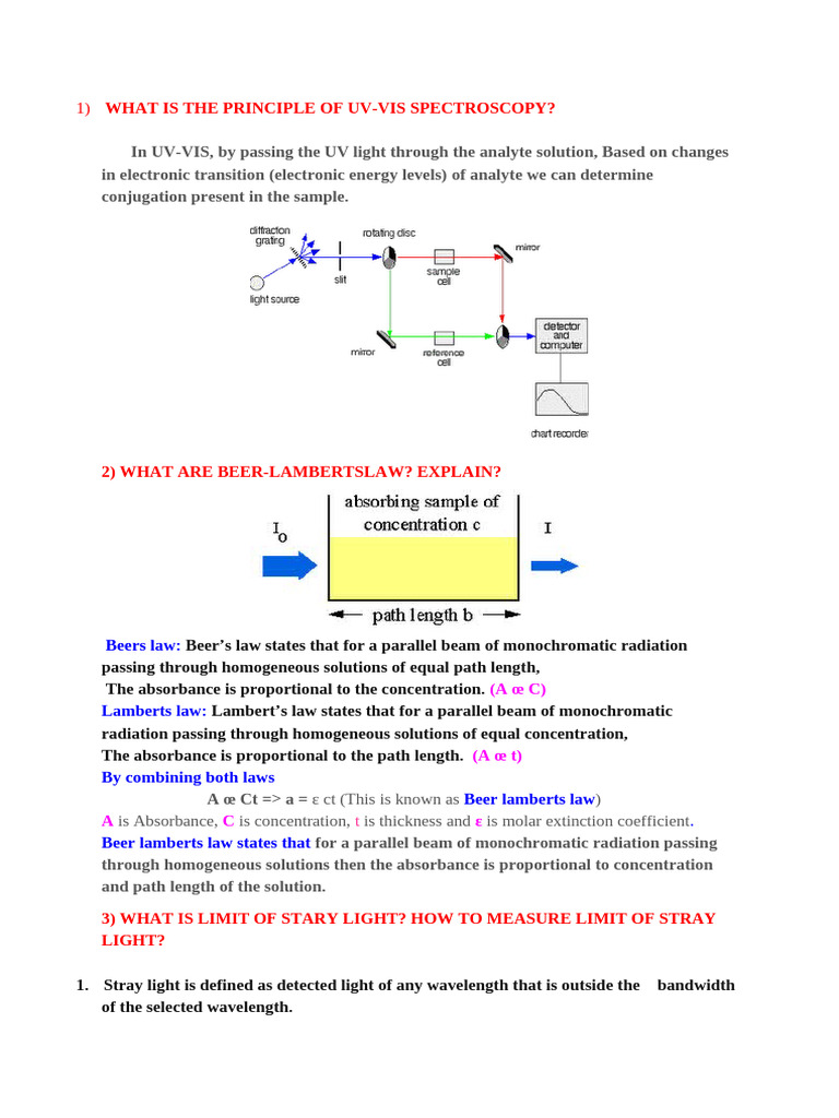 Uv Question | PDF | Ultraviolet–Visible Spectroscopy | Applied And ...
