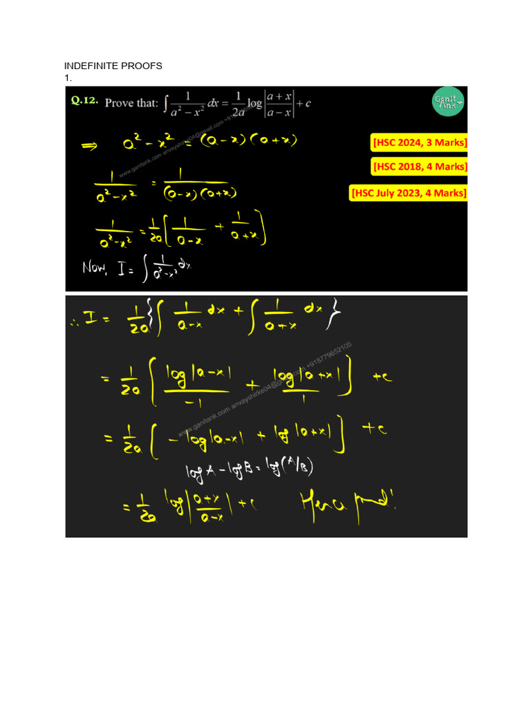 Integration All Proofs (1) | PDF