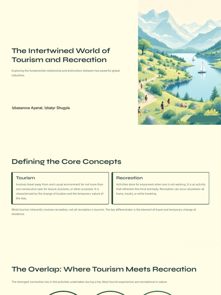 The Intertwined World of Tourism and Recreation | PDF | Tourism ...