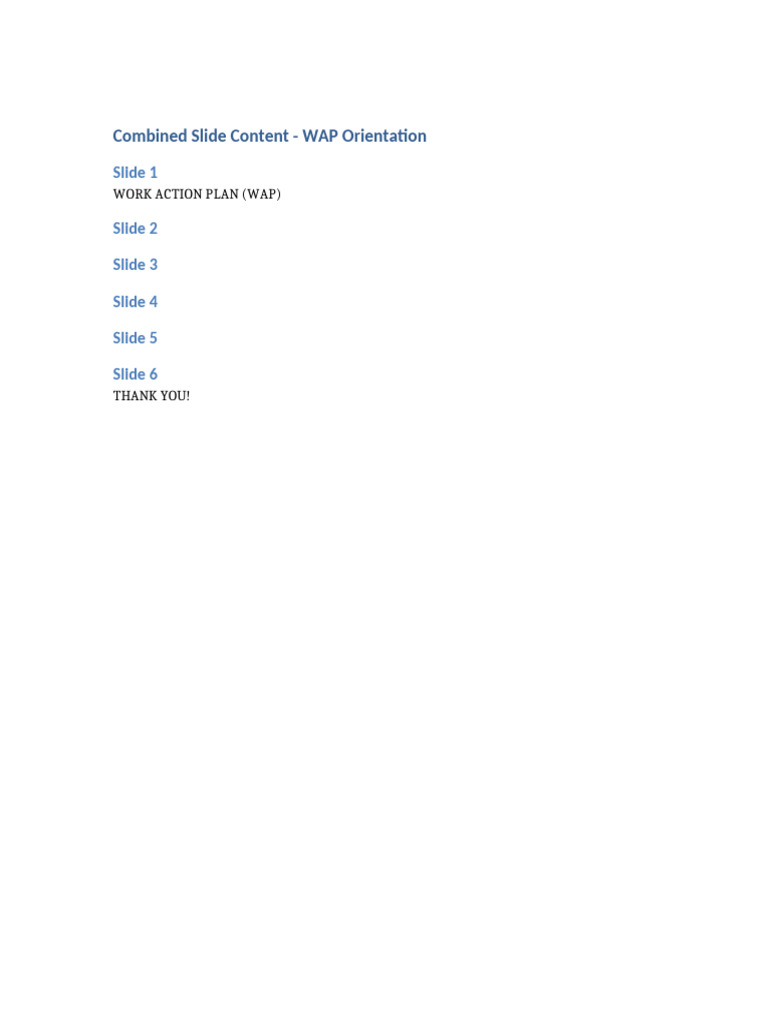 Combined WAP Orientation | PDF
