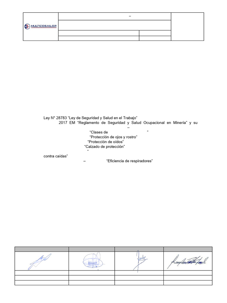 Mcs-ssoma-est-001 Equipo de Protección Personal Rev. 01 | PDF ...