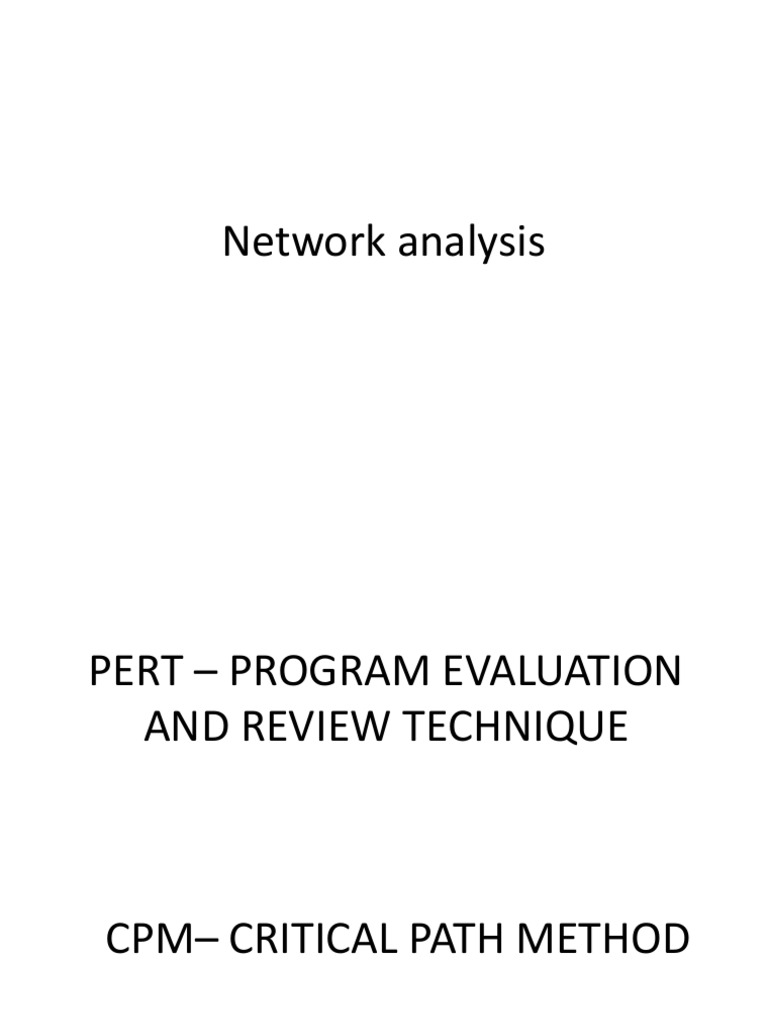 Network Analysis | PDF | Projects | Project Management