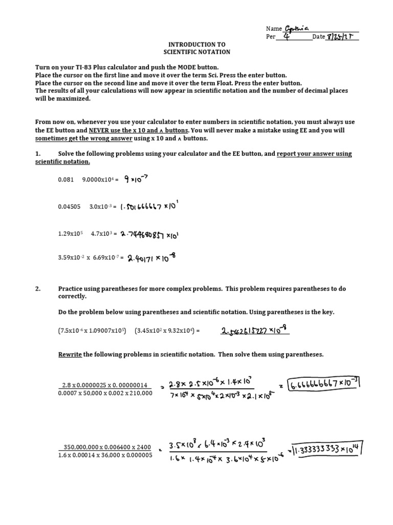 Introduction To Scientific Notation | PDF