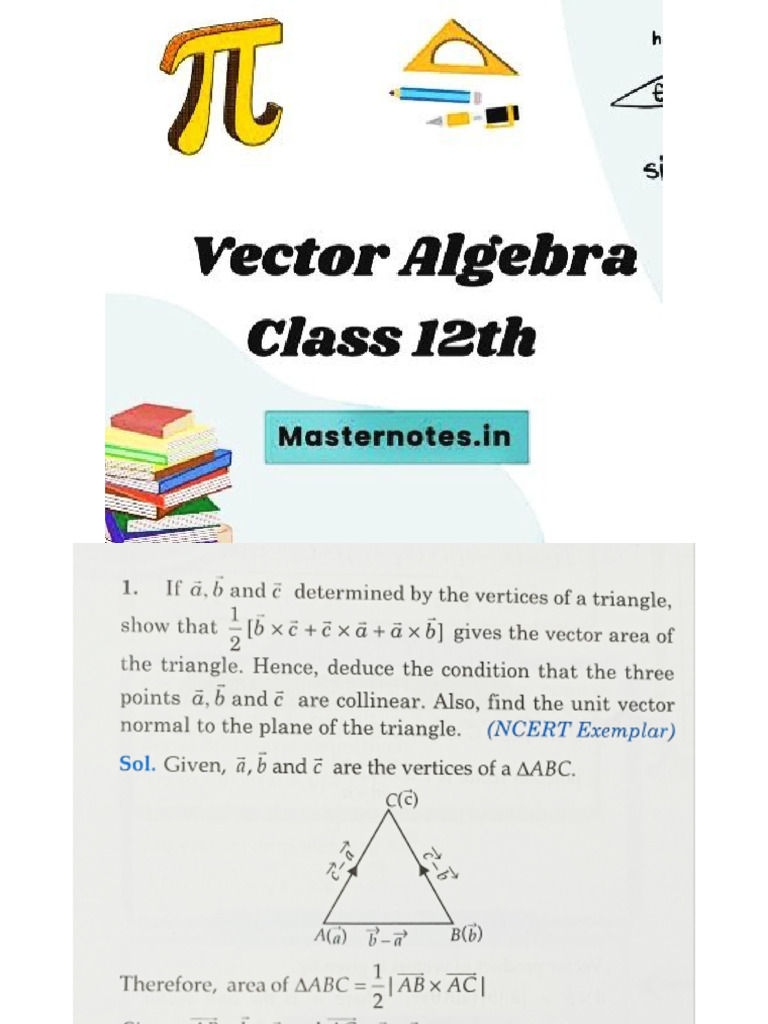 Maths - 12 Vector and Algebra Practice Sum | PDF