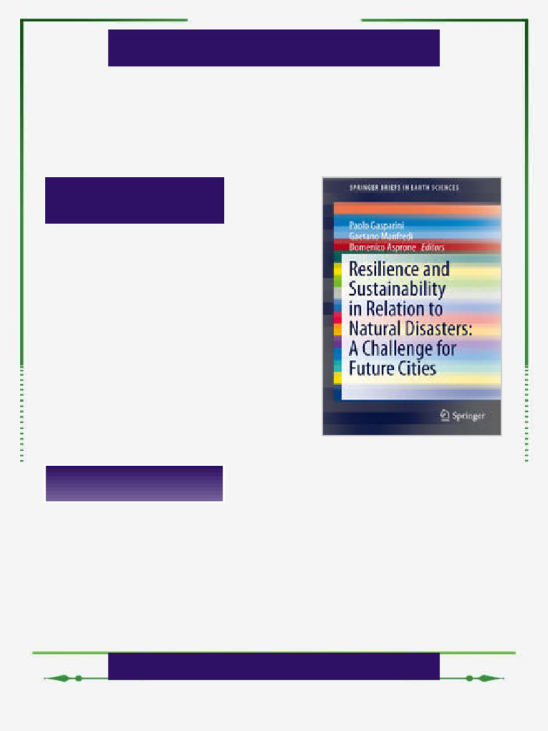 Resilience and Sustainability in Relation to Natural Disasters A ...