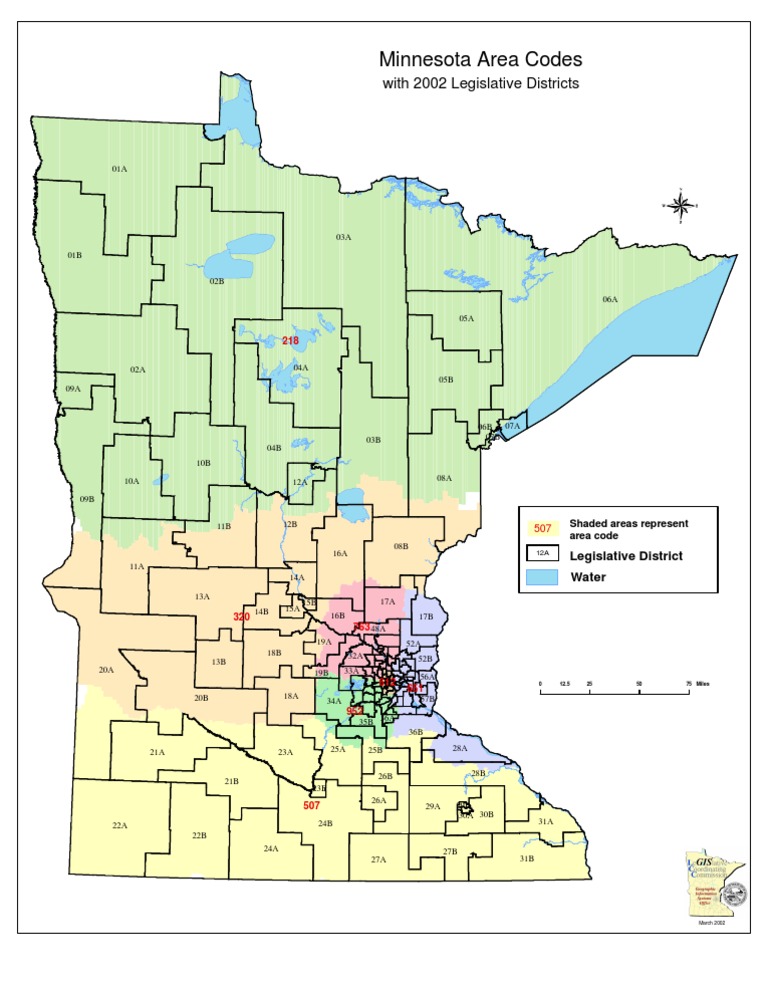 Minnesota Area Codes: With 2002 Legislative Districts | PDF