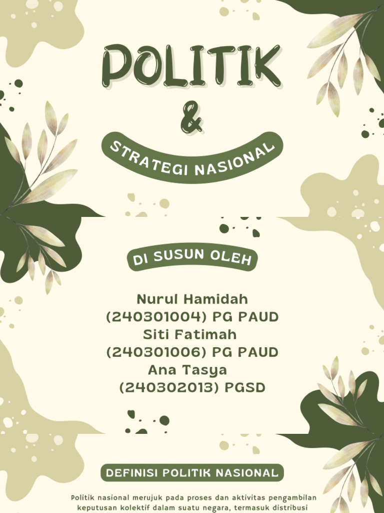 Politik Dan Strategi Nasional (Klmpk 2) | PDF