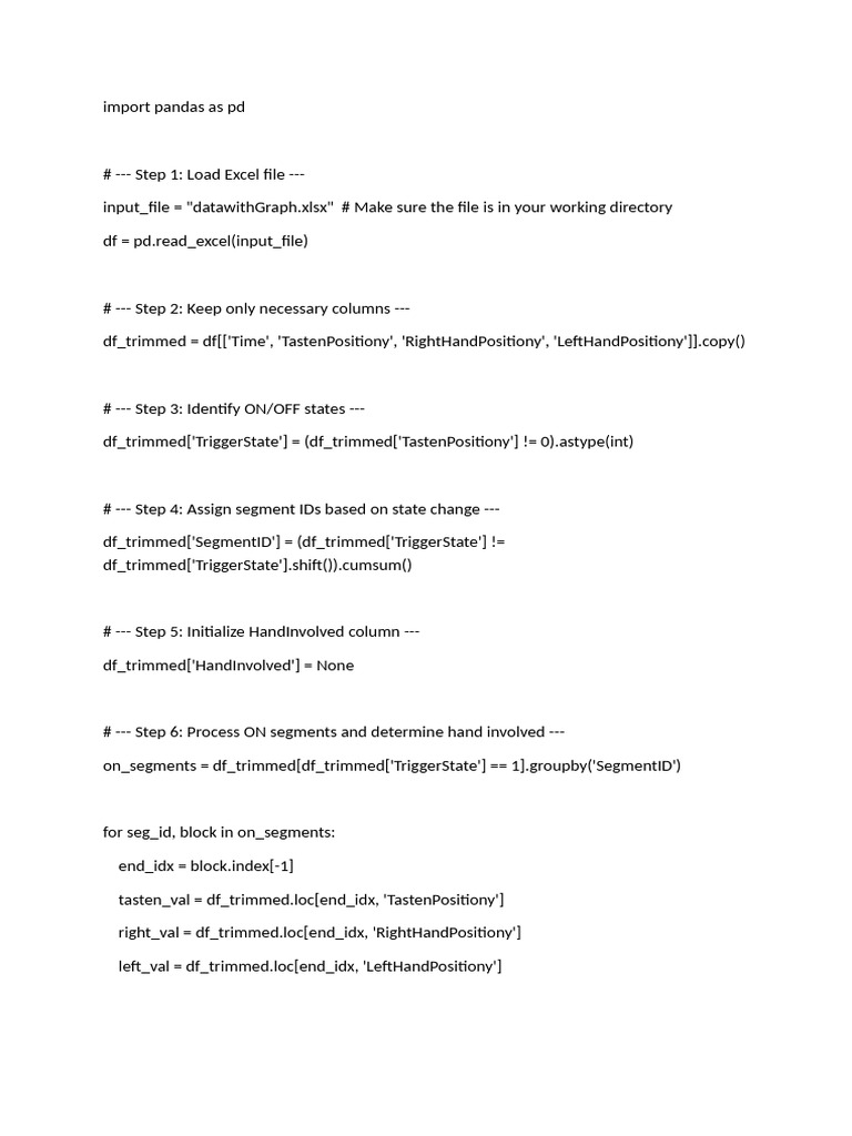 Excel Data Processing for Hand Involvement | PDF