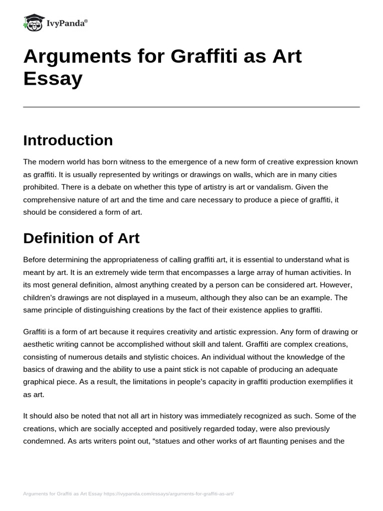 Graffiti: Art or Vandalism Debate | PDF | Graffiti | Feeling
