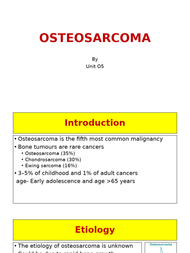 Understanding Osteosarcoma: Causes, Symptoms, and Treatment | PDF ...