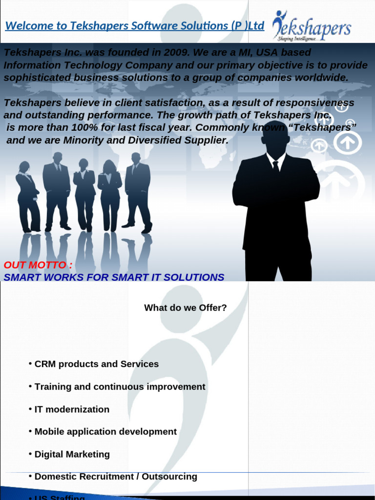 Tekshapers Overview | PDF | Business