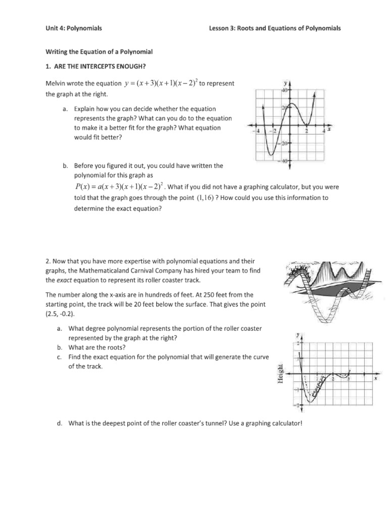 Unit 4 Day 3 Packet | PDF