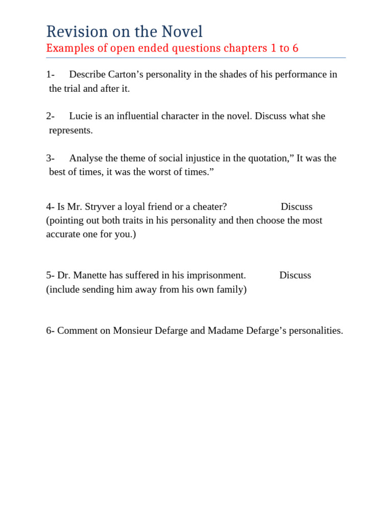 Ch 1 o 6 revision | PDF