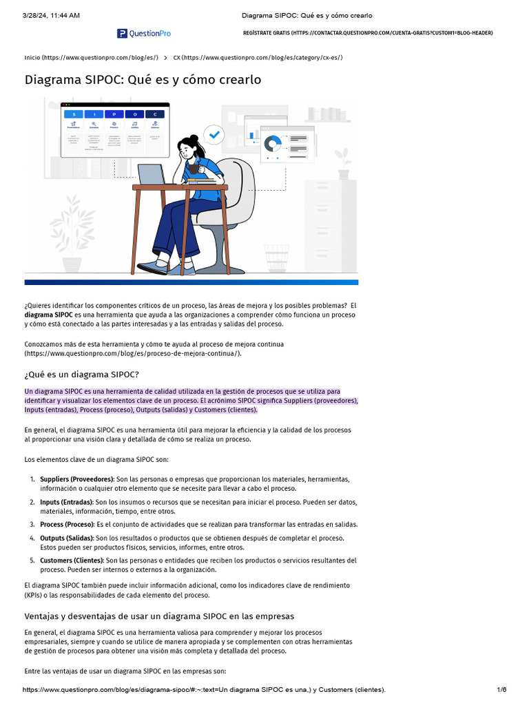 Diagrama SIPOC_ Qué es y cómo crearlo | PDF | Investigación de mercado ...