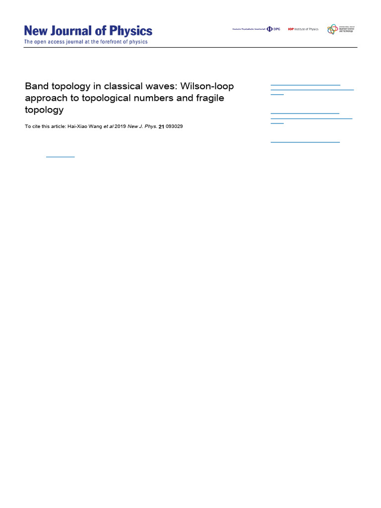 Wang 2019 New J. Phys. 21 093029 | PDF | Materials Science ...