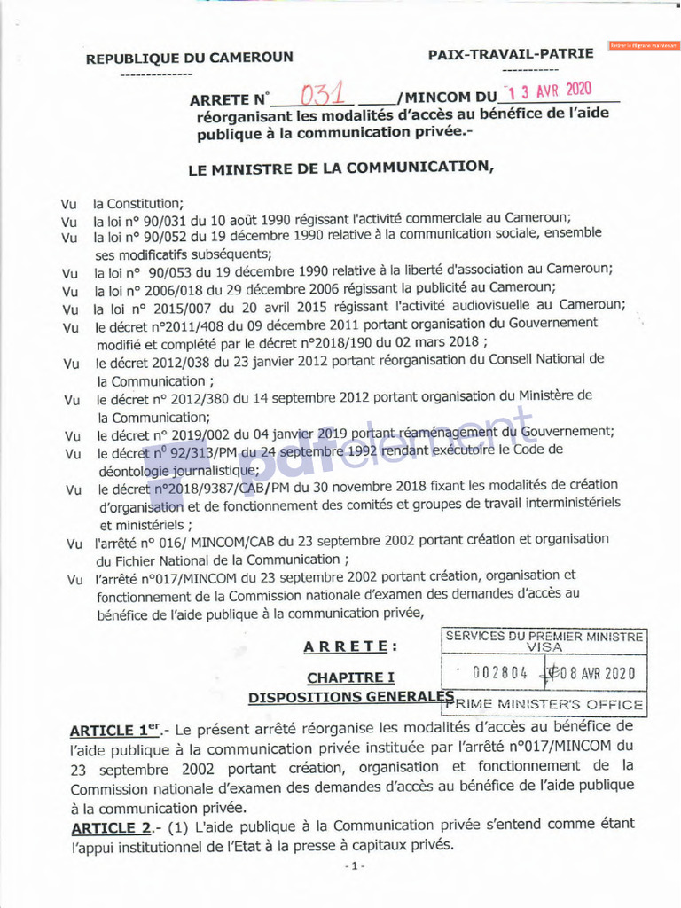 Texte Aide Publique 2020 | PDF
