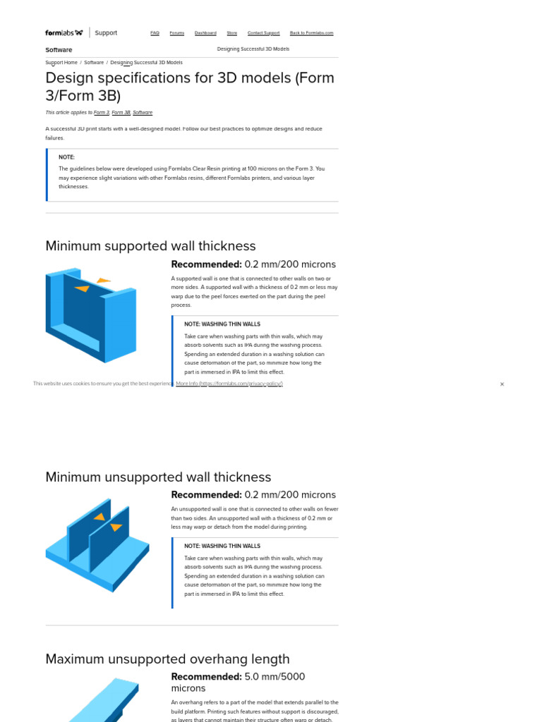 3D Model Design Guidelines for Form 3 | PDF