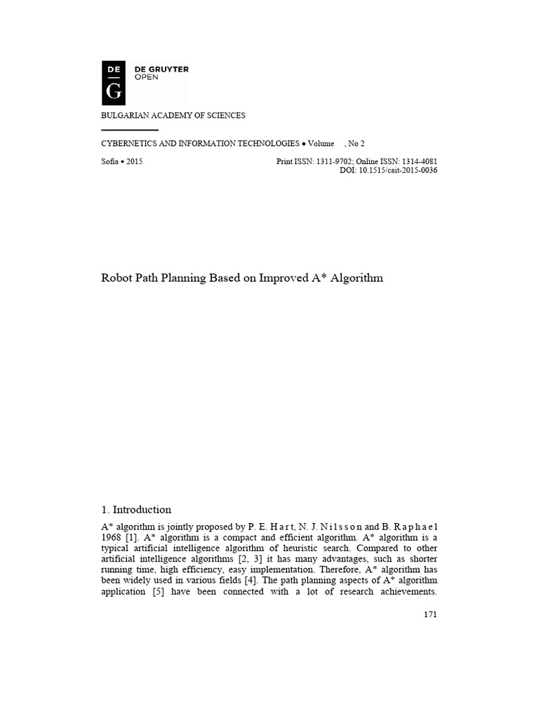Robot-Path-Planning-Based-on-Improved-A-Algorithm | PDF | Algorithms ...
