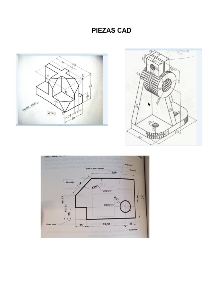 Piezas CAD para Diseño Técnico | PDF
