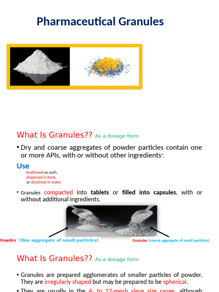 2 Granules | PDF | Tablet (Pharmacy) | Materials