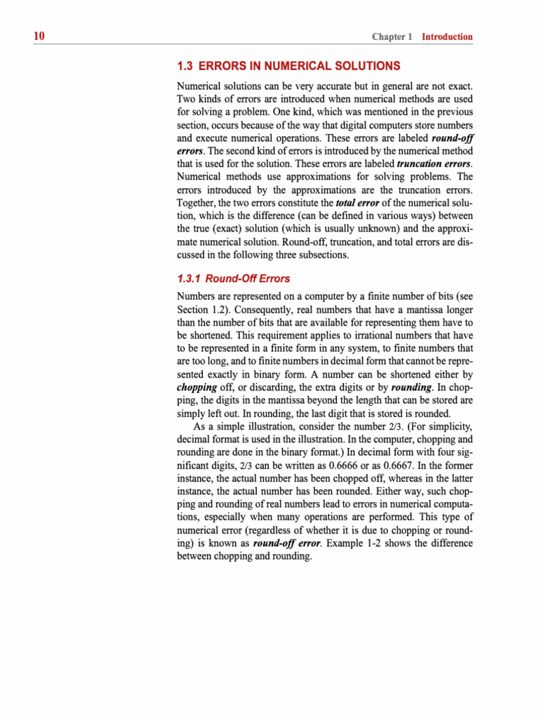 Numerical Solution Errors Explained | PDF | Numerical Analysis ...