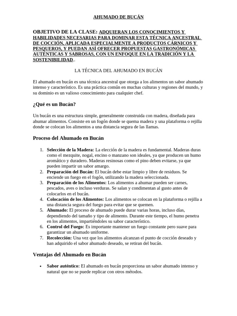 Ahumado de Bucán | PDF | Parilla | Alimentos