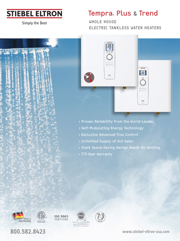 Brochure Tempra Trend Plus | PDF | Water Heating | Electricity