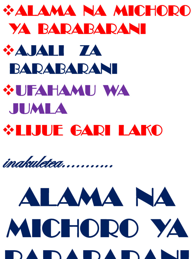 Alama Za Barabarani-1 | PDF