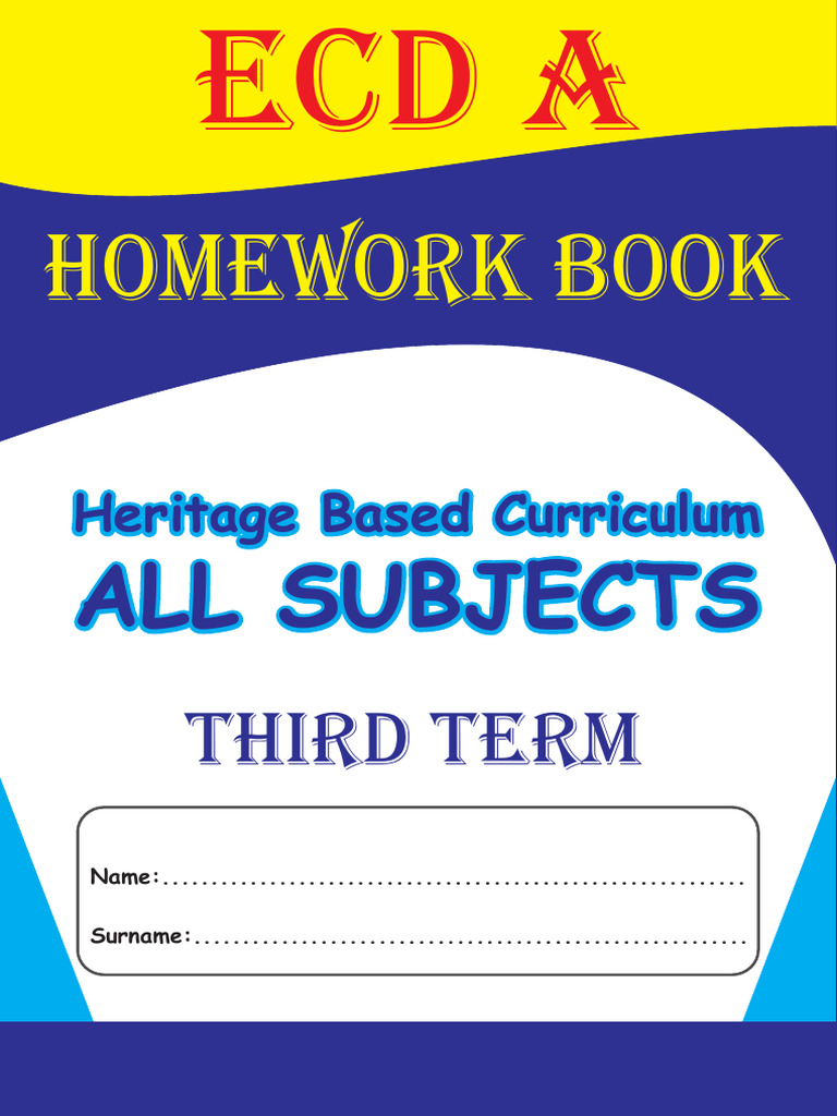 Ecda Third Term Homework Book Heritage Based Cover | PDF