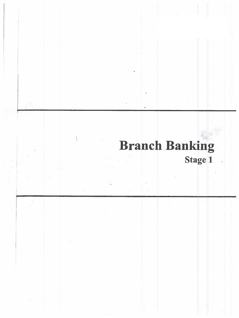 Branch Banking Book IBP | PDF
