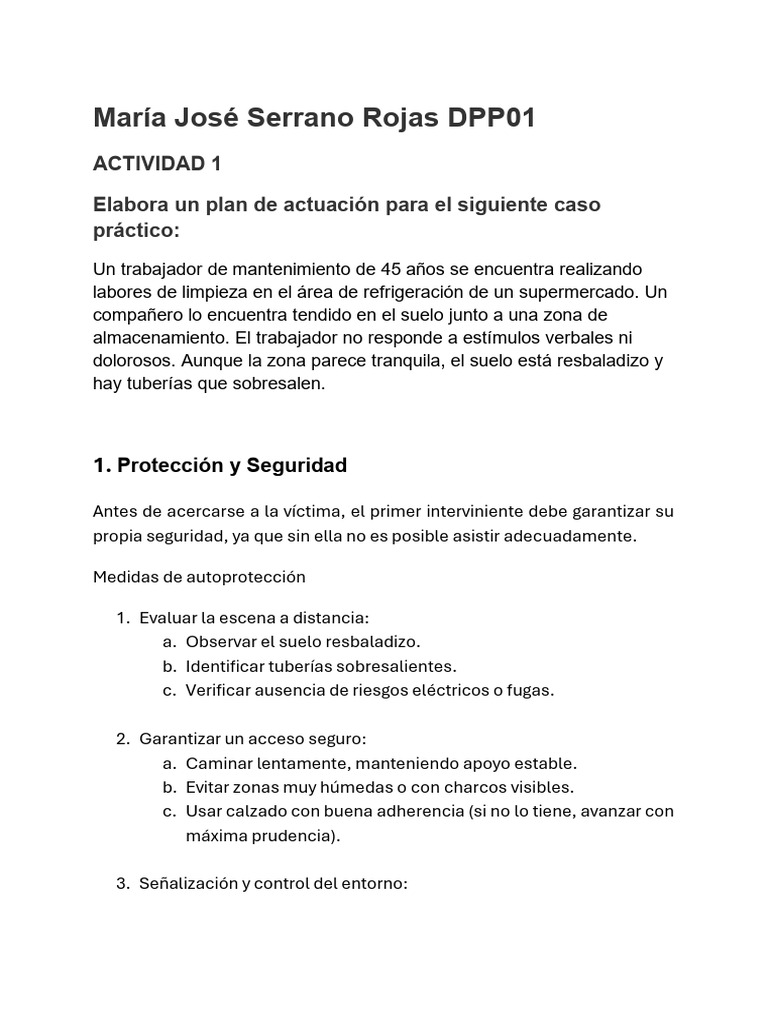 Maria Jose Serrano Rojas DPP02 TAREA | PDF | Reanimación cardiopulmonar ...