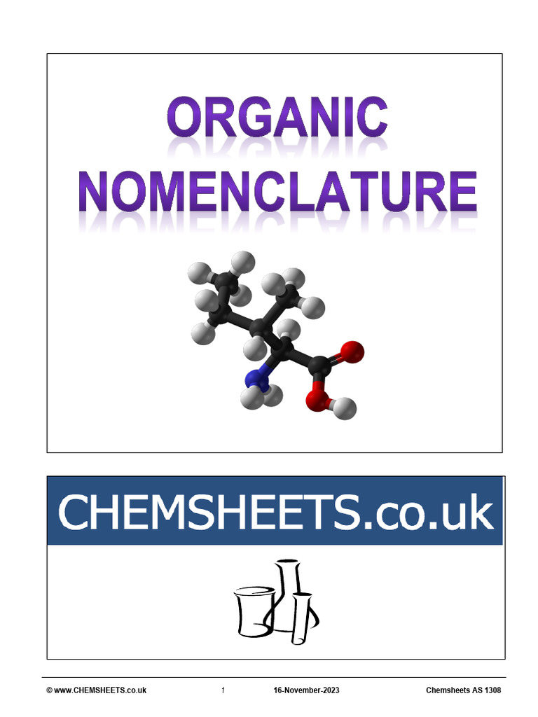 Organic Compound Naming Guide | PDF | Physical Sciences | Organic Chemistry