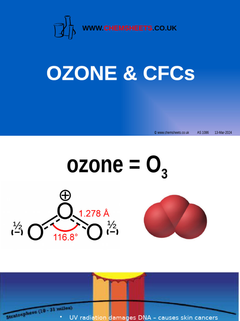 Ozone Depletion and CFC Impact | PDF | Chlorofluorocarbon | Ozone