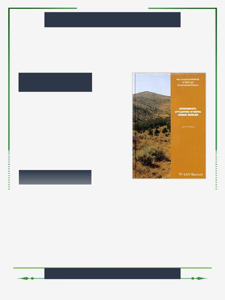 Environmental applications of digital terrain modeling First Edition ...