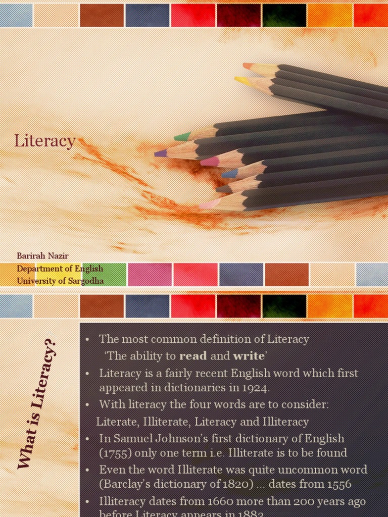 The Evolution of Literacy Definitions and Theories | PDF | Literacy ...