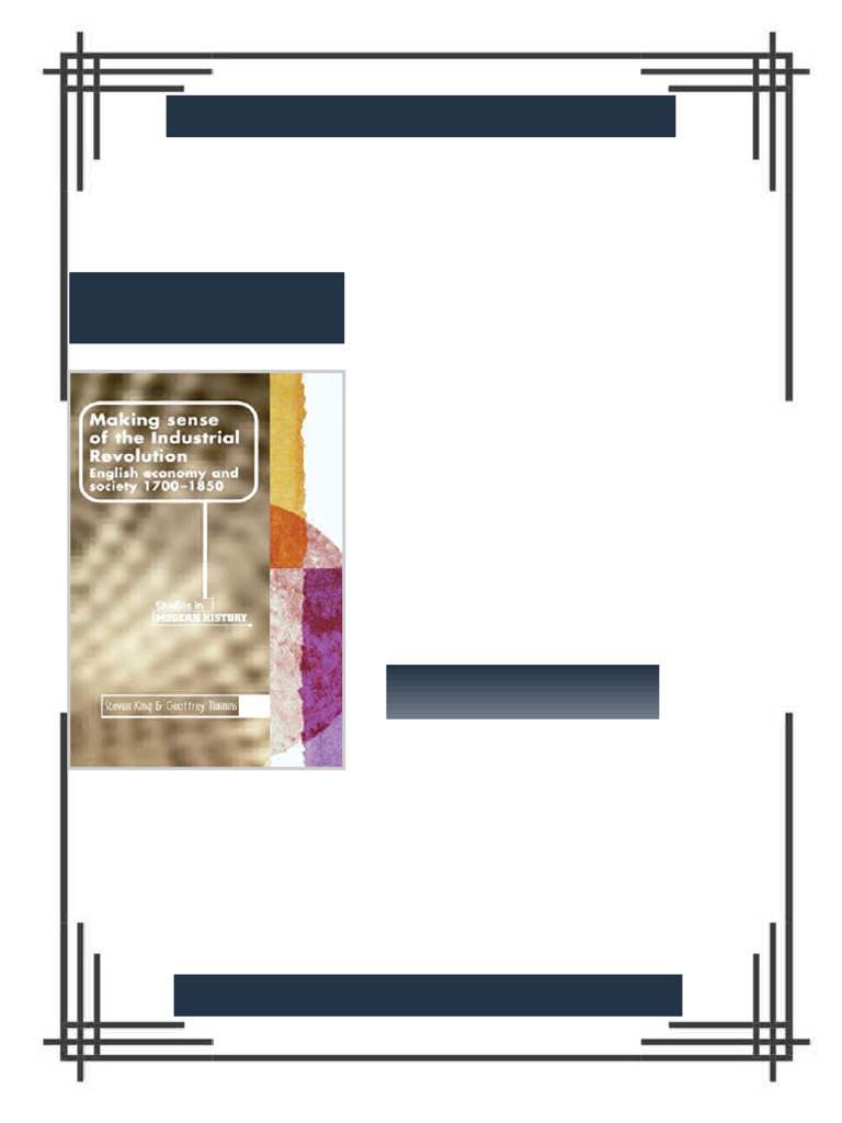 Making sense of the Industrial Revolution English economy and society ...