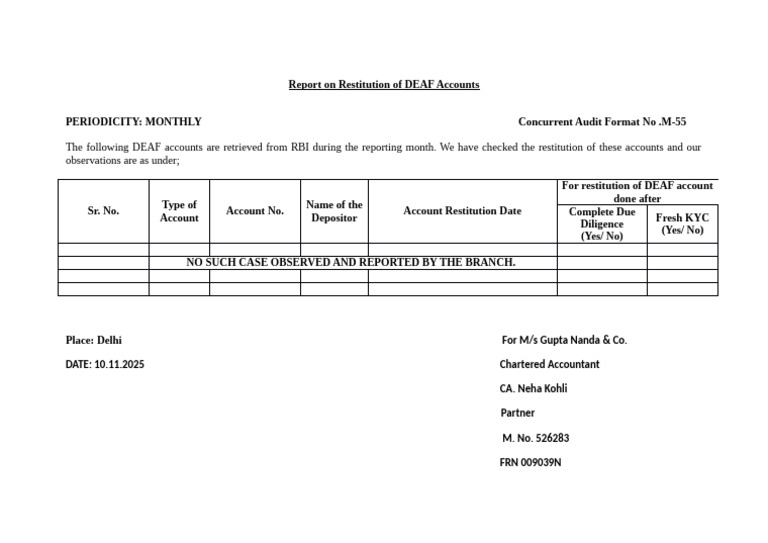 13.Concurrent Audit Report Format M-55 (1) | PDF