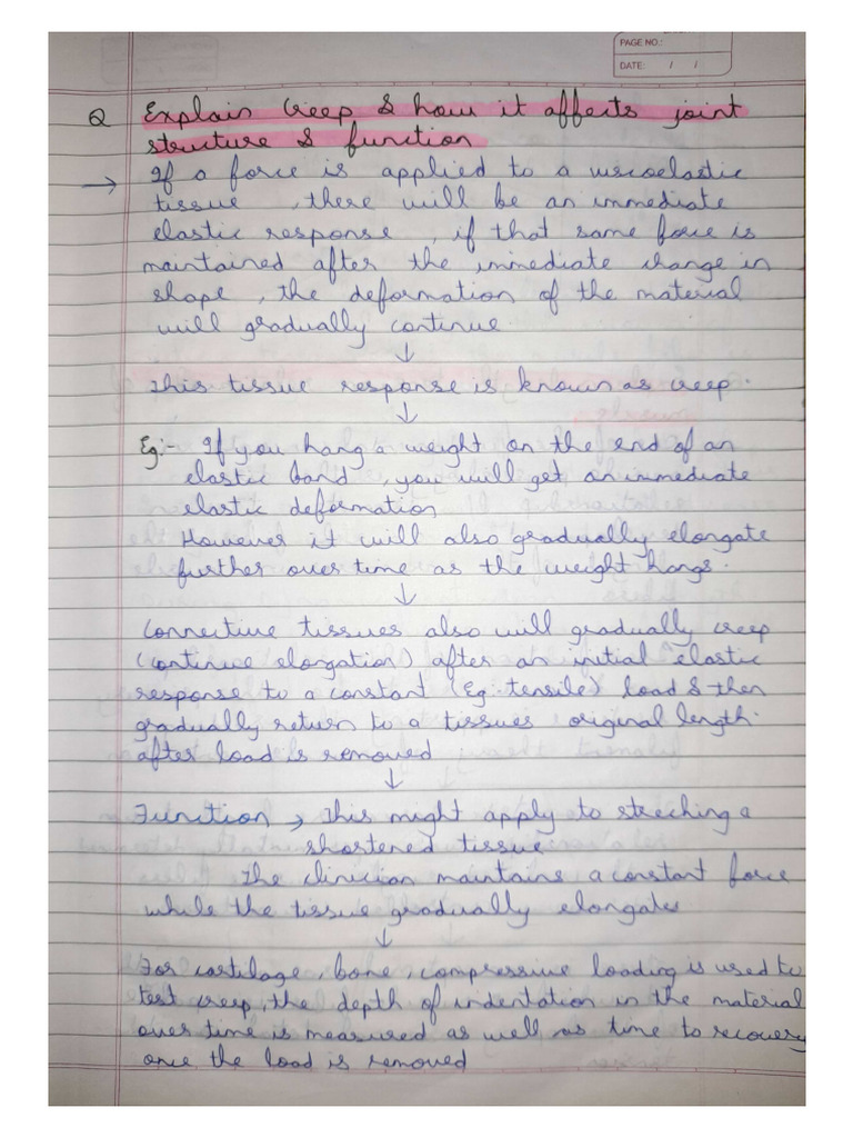 Kinesiology Notes (3&7 Markers) | PDF