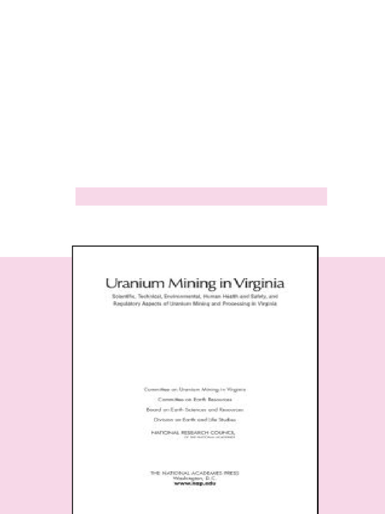 Uranium Mining in Virginia Scientific Technical Environmental Human ...