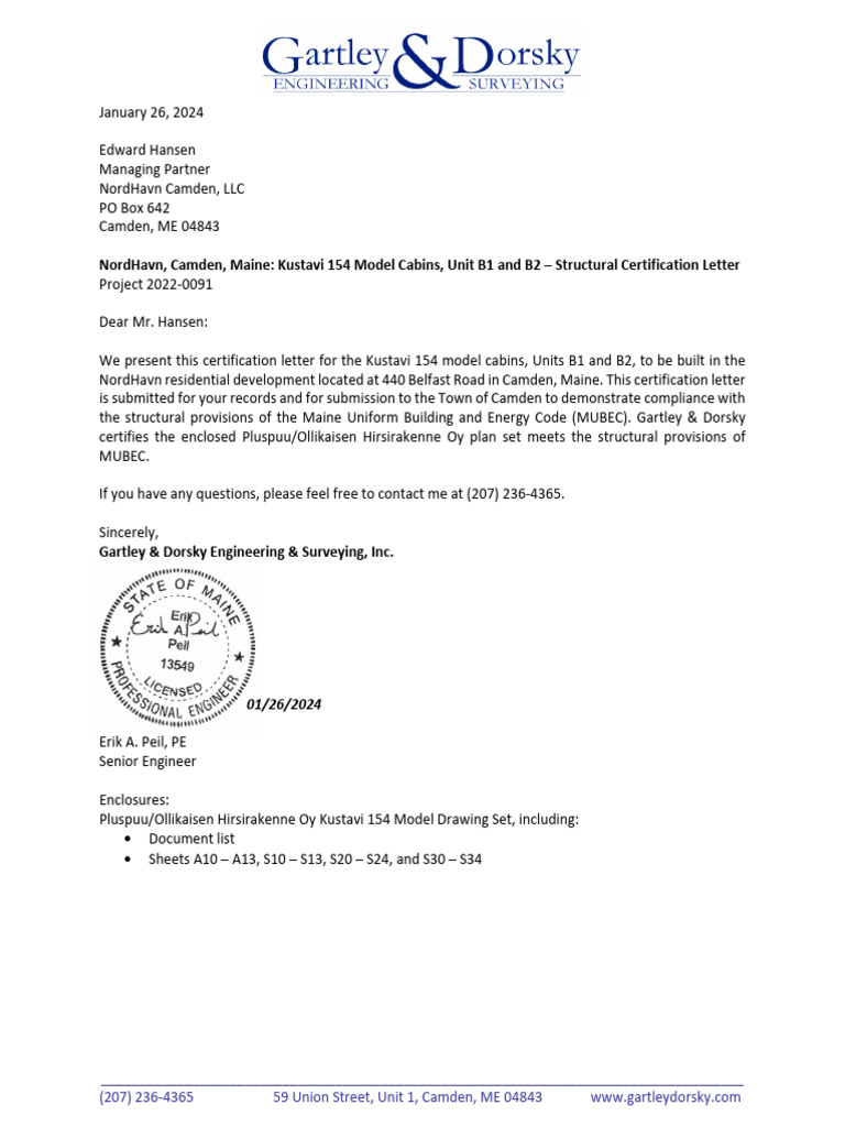 Nordhavn - Kustavi 154 Model Cabins, Units B1 & B2 - G&D Structural ...